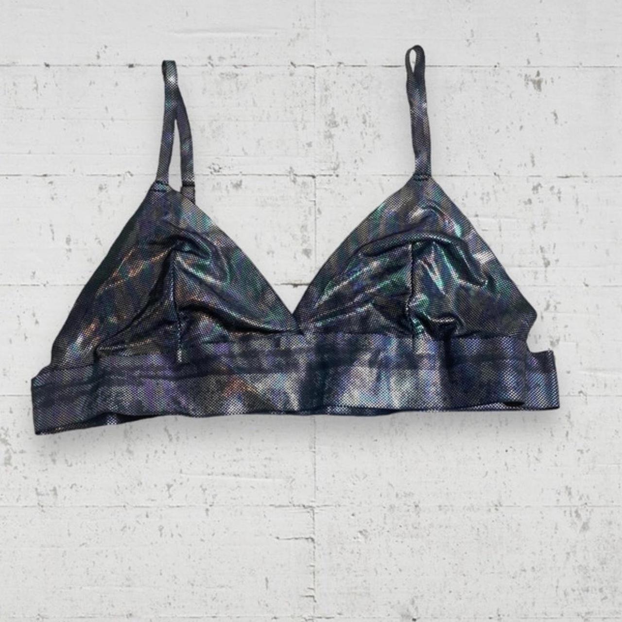 Two tone bralette SPARKLY TWO TONE BRALETTE MADE... - Depop