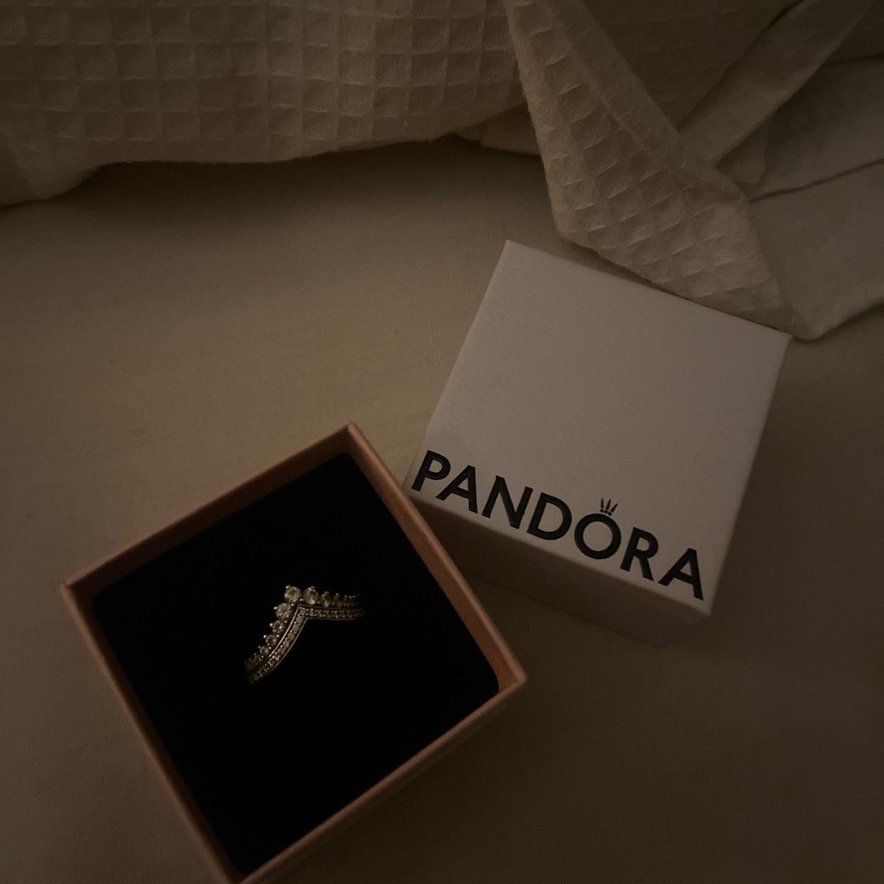 Pandora Princess Wishbone Ring Selling for €70... - Depop