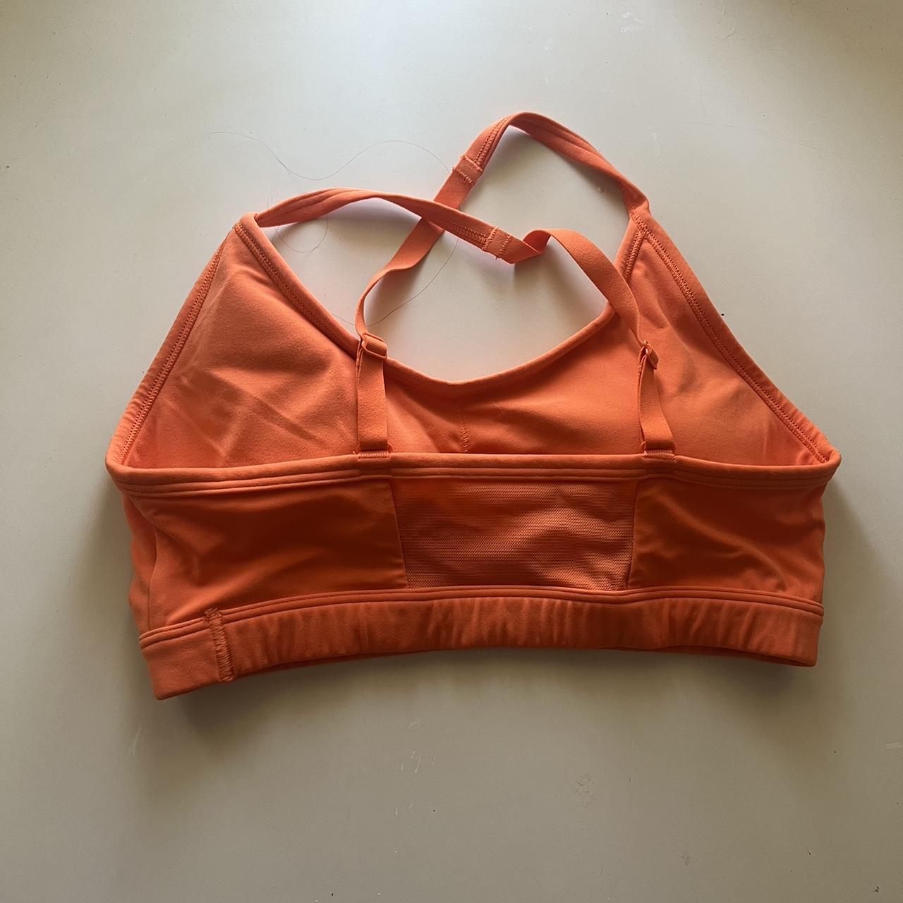 Orange gymshark sports bra size small awesome... - Depop