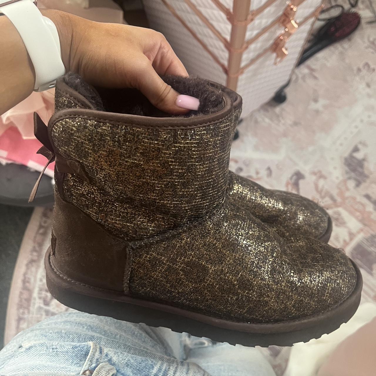 Rare Vintage Brown cheetah UGG boots with glitter... | Depop