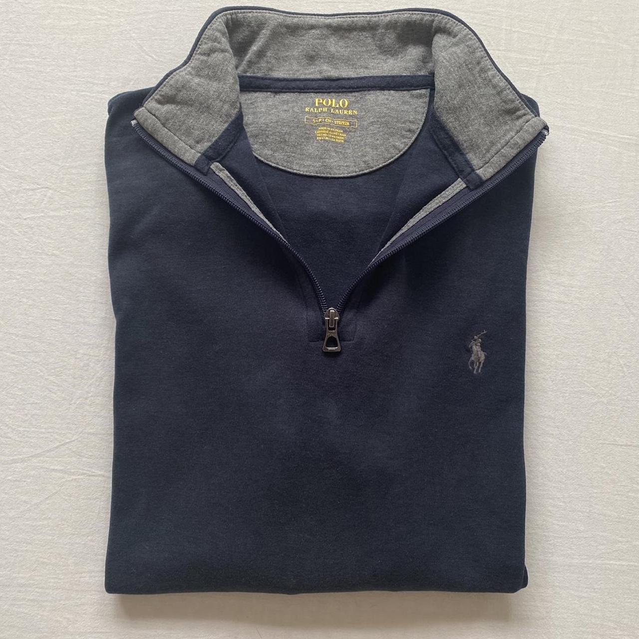 Vintage Navy Ralph Lauren quarter zip. Label size:... - Depop