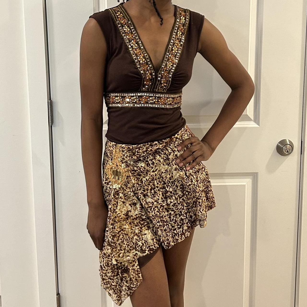 Gyaru Bohemian summer shirt and asymmetrical skirt. ... - Depop