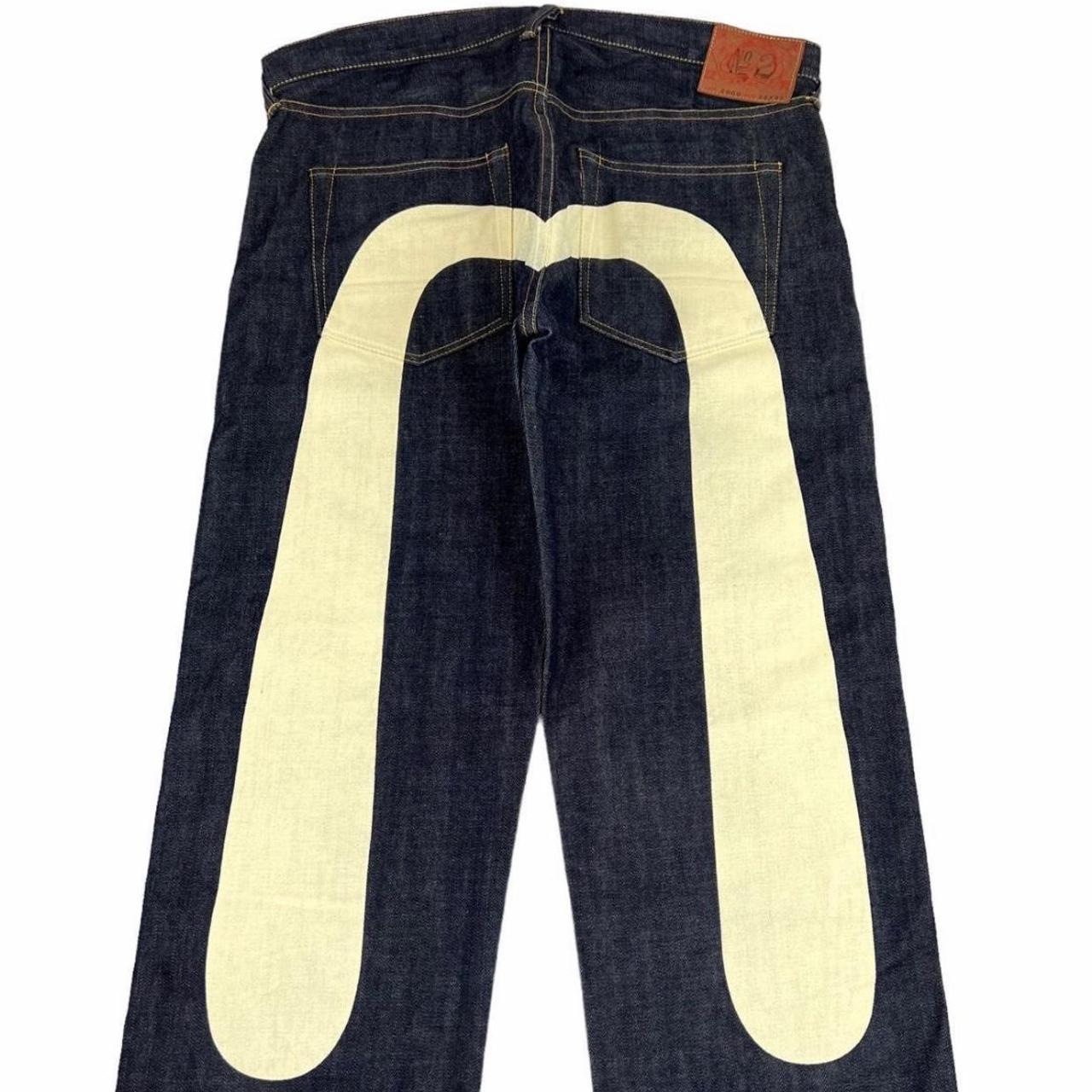 Evisu White Daicock Japanese Selvedge Denim... - Depop