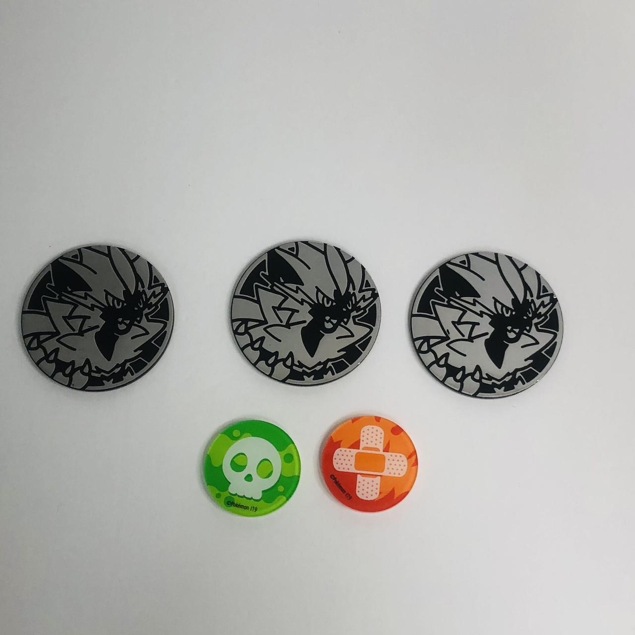 pokémon tcg coin lot plastic lot of 5 green orange... - Depop