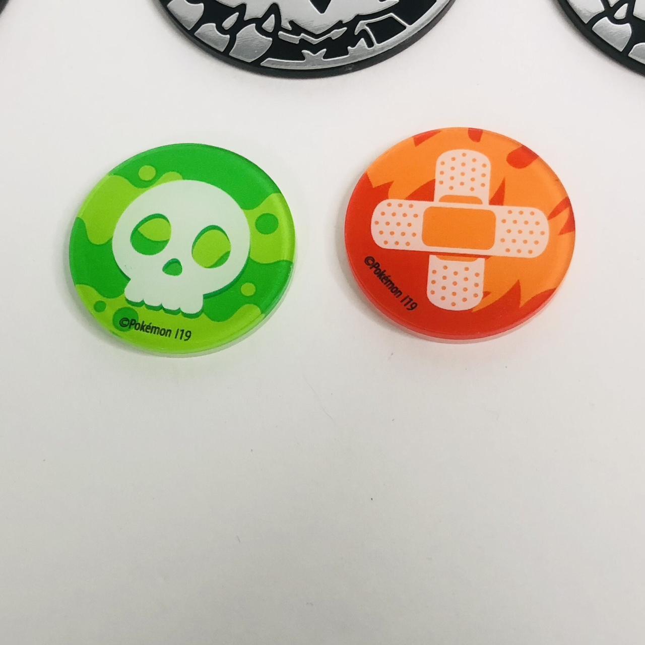 pokémon tcg coin lot plastic lot of 5 green orange... - Depop