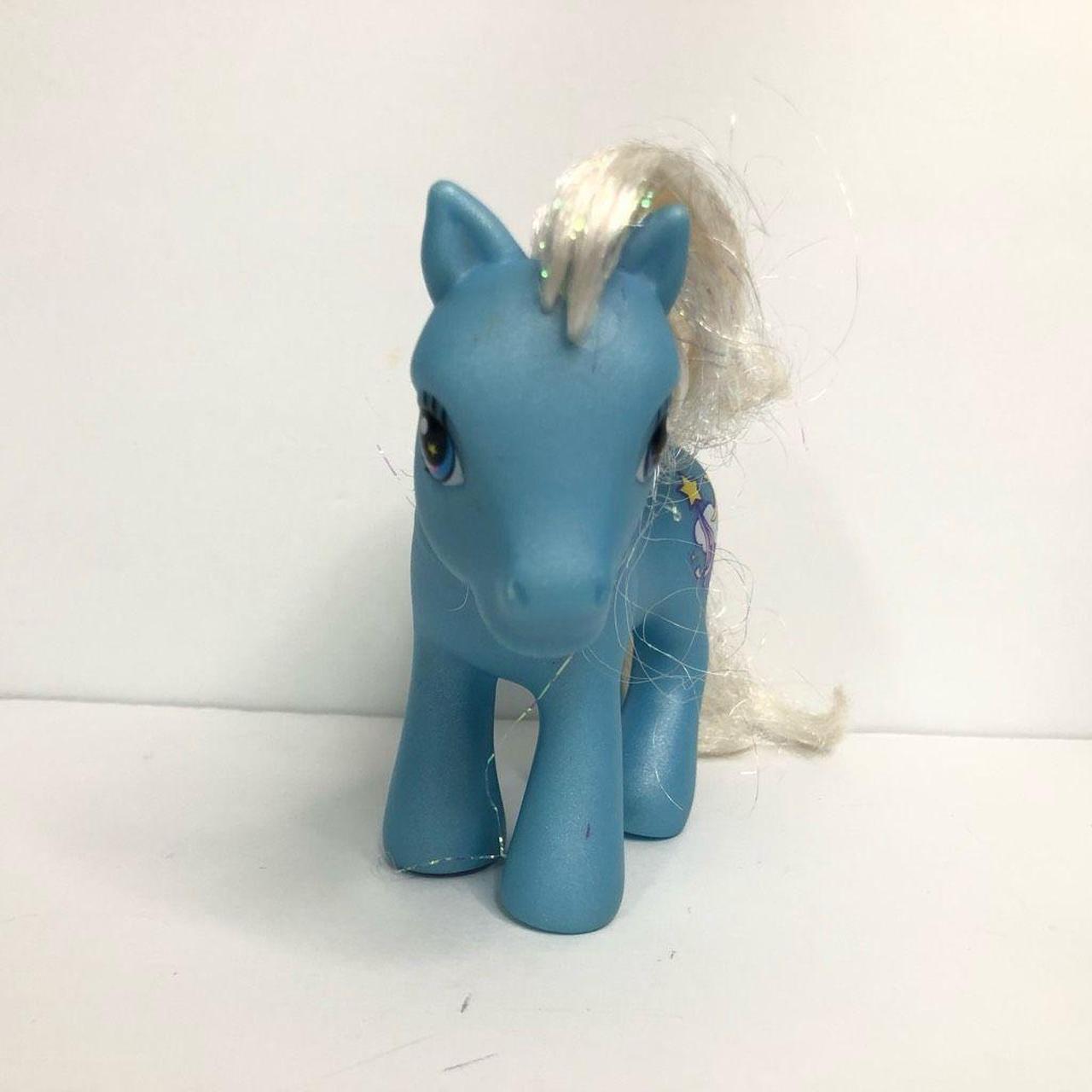 my little pony mlp dream blue 2003 blue white tinsel... - Depop