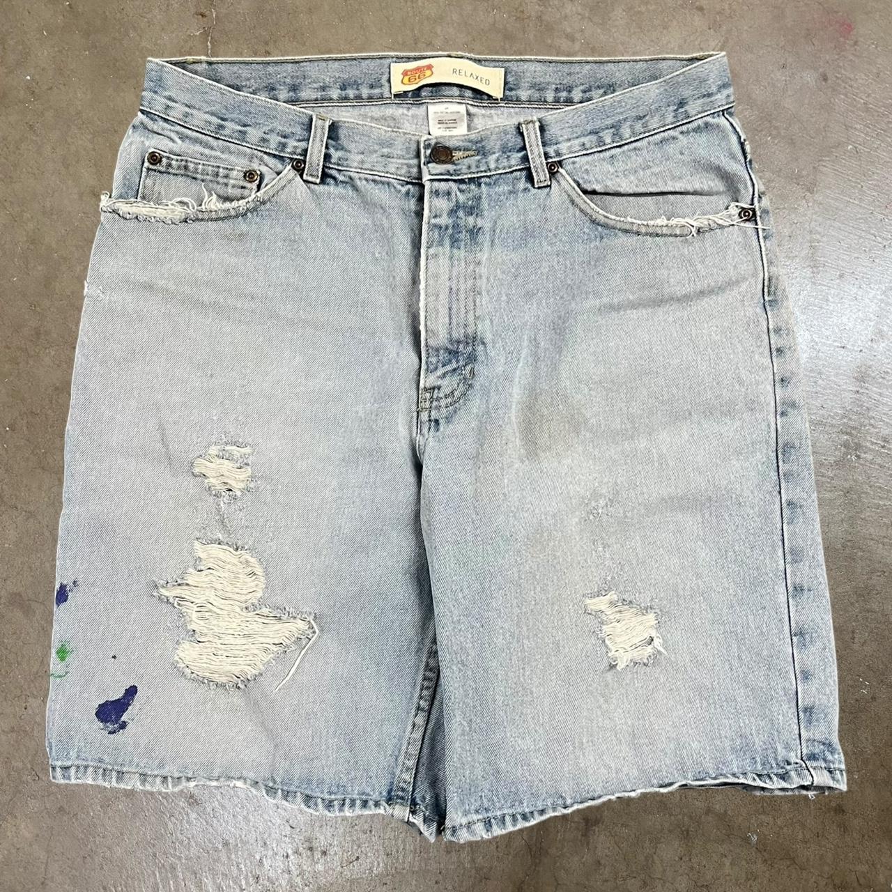 Vintage Route 66 Relaxed Baggy Jorts 90s Marks... - Depop