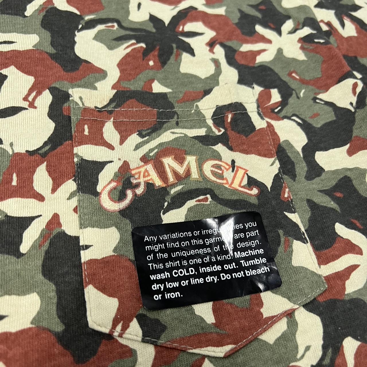 Vintage Deadstock Camel Joe Cigarettes Camo Tee... - Depop