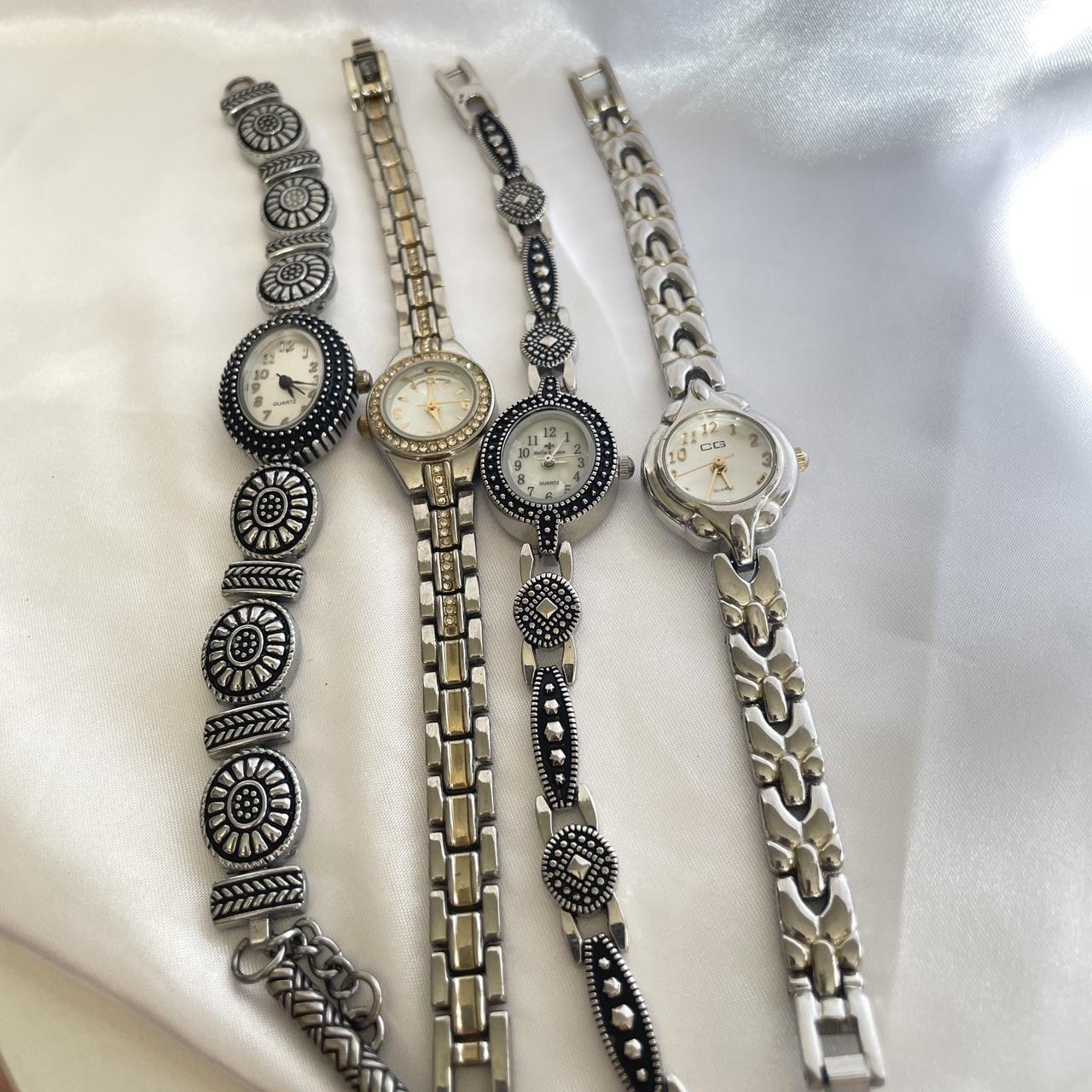 Lot of 4 Vintage Silver Toned Watches • • as is &... - Depop