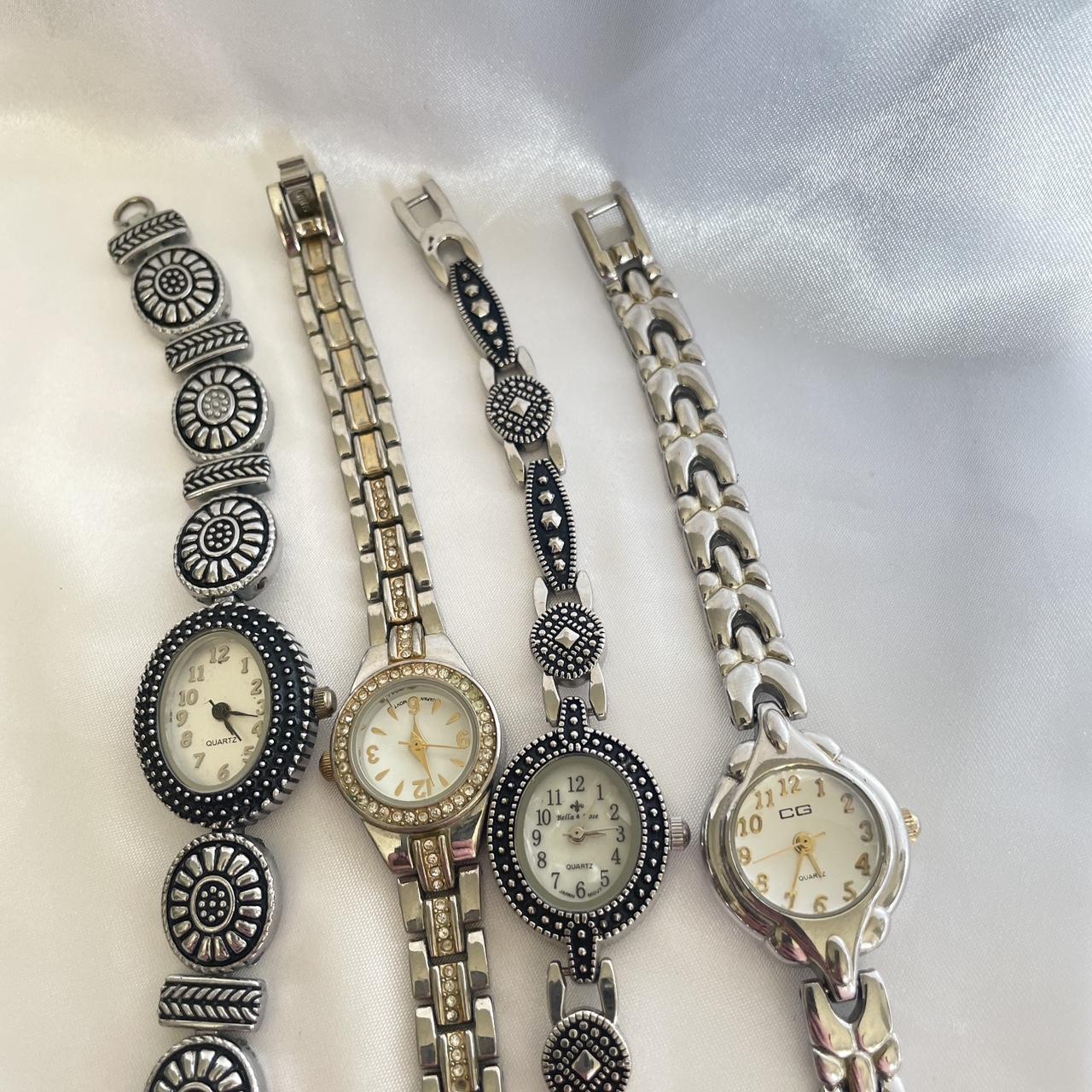 Lot of 4 Vintage Silver Toned Watches • • as is &... - Depop
