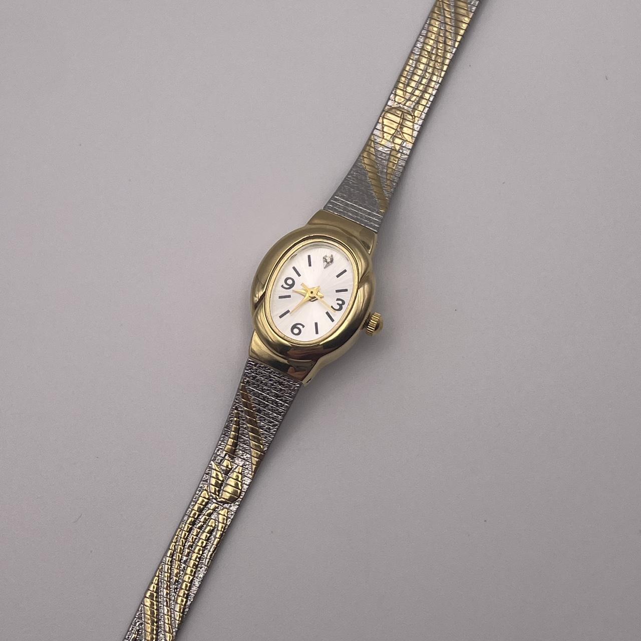 Vintage Tulip Watch • • dainty two toned piece... - Depop