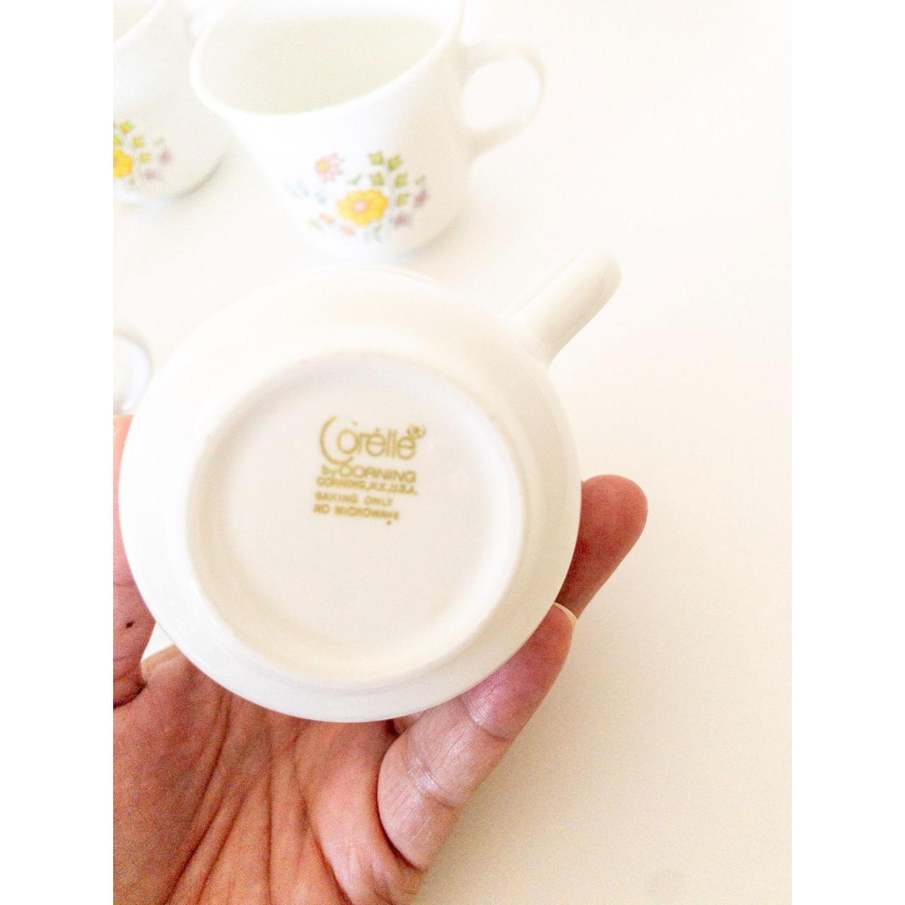 Vintage Corelle Spring Blossom Coffee/Tea Cups Set... - Depop
