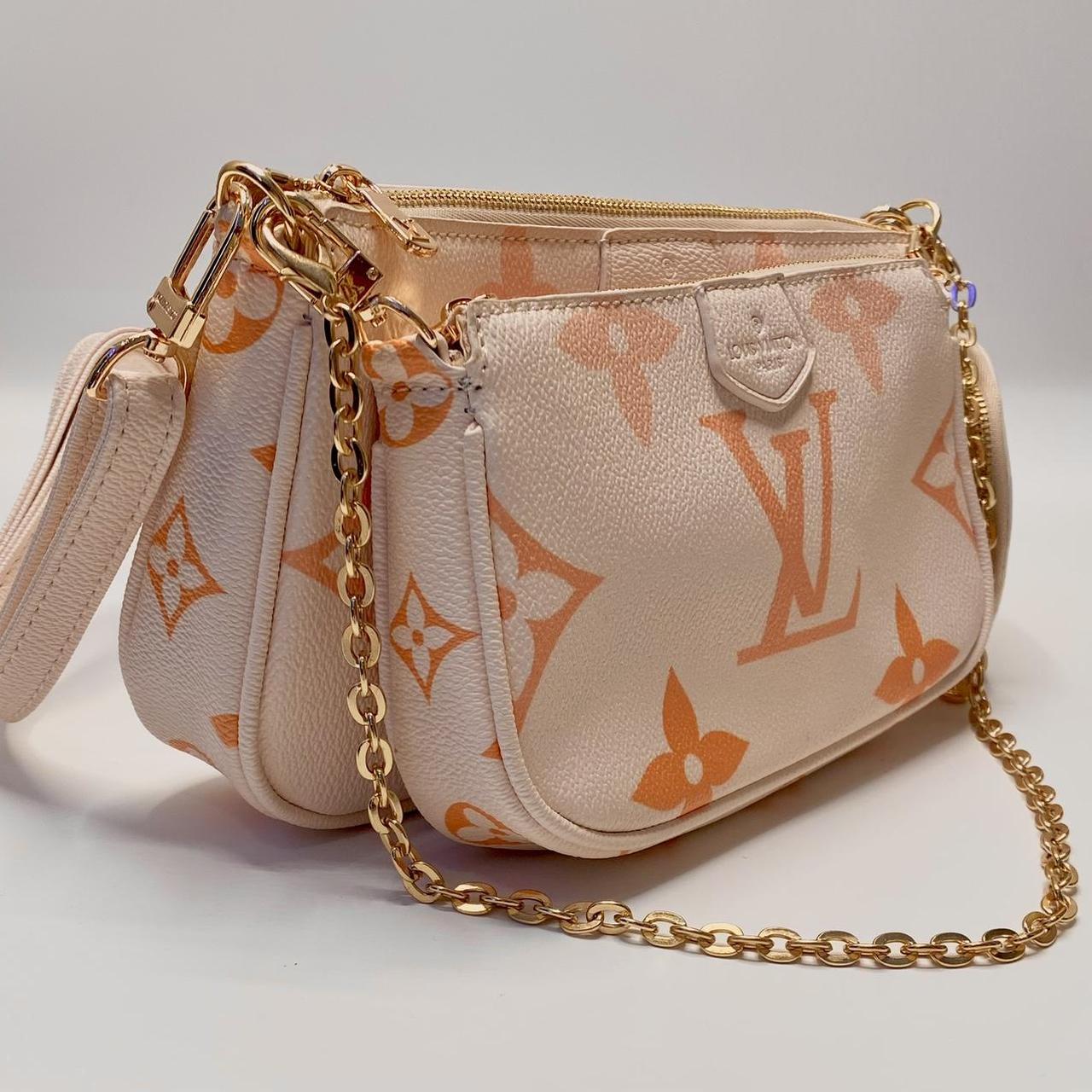 Pink/peach bag that can be worn in many different... - Depop