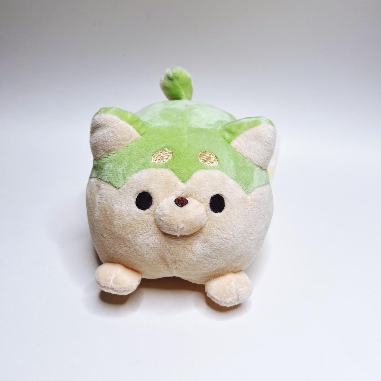 Green Shiba Dango Dog Plush. NWT! So cute and soft!... - Depop
