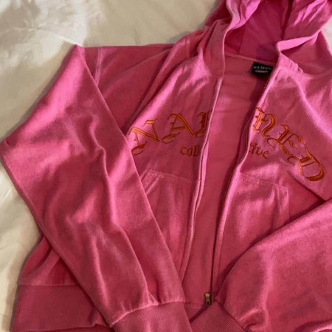 Pink Named Collective tracksuit, towelling material... | Depop