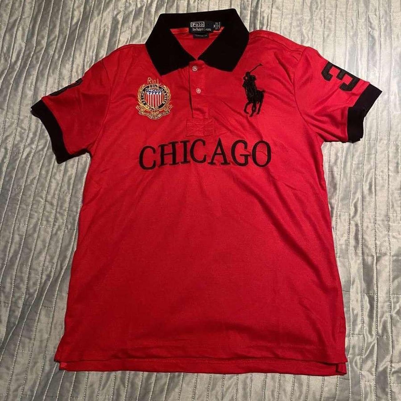 Ralph Lauren Red Chicago Spellout Chief Keef Polo ... - Depop