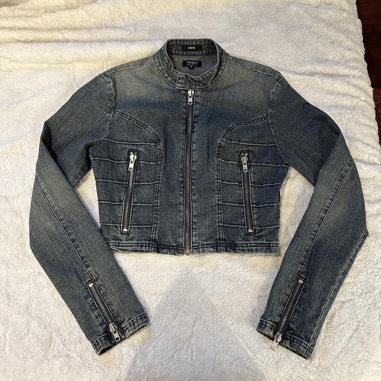 Guess Women's Blue Jacket | Depop