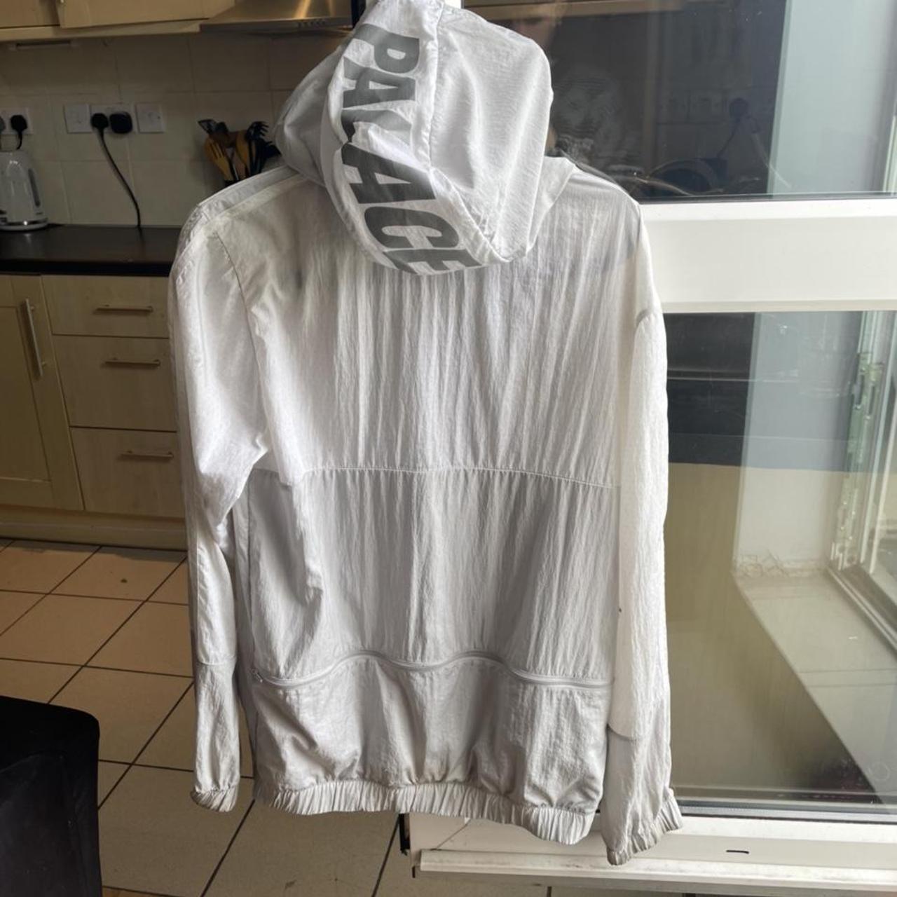 ADIDAS X PALACE REFLECTIVE WINDBREAKER HOLE IN LEFT... - Depop