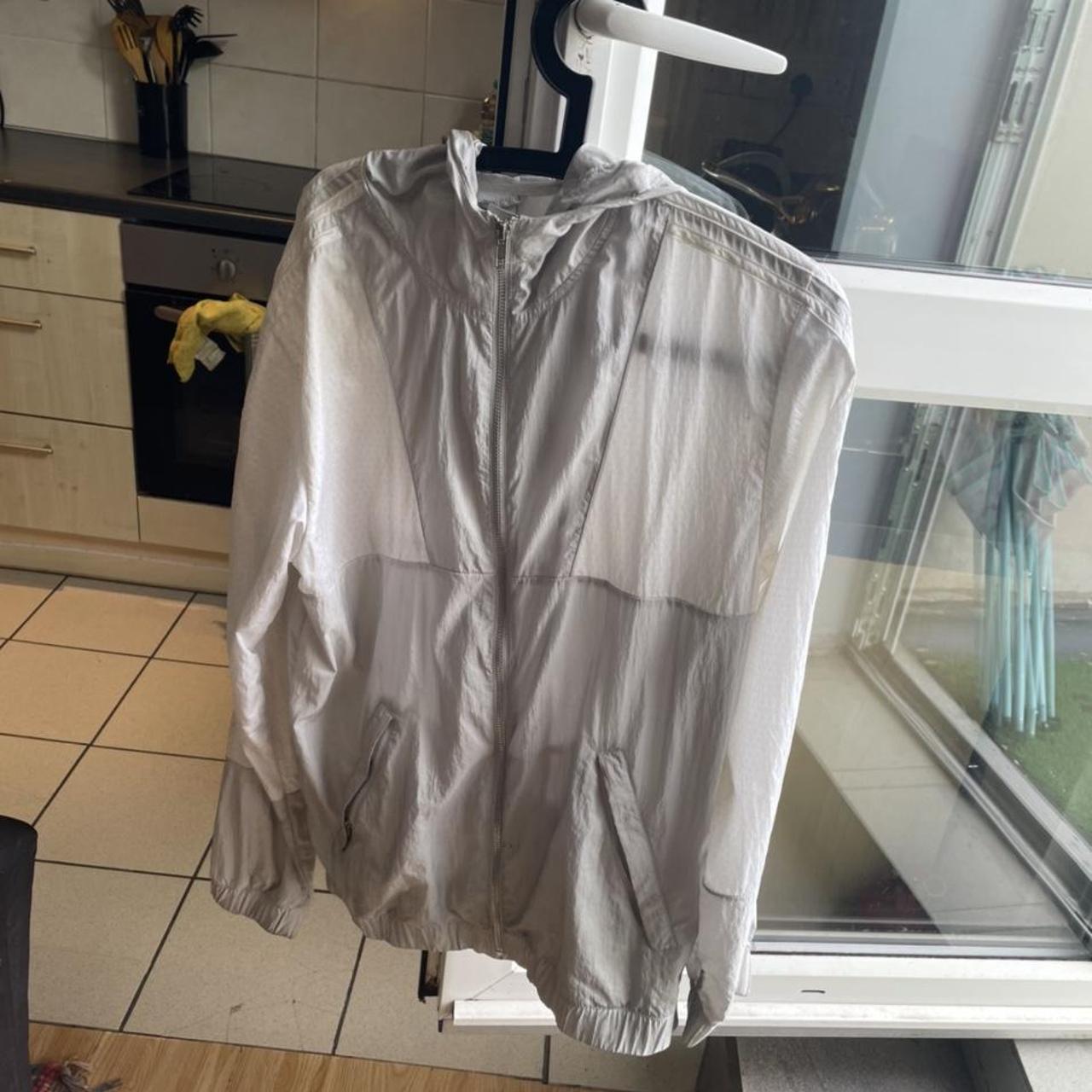 ADIDAS X PALACE REFLECTIVE WINDBREAKER HOLE IN LEFT... - Depop