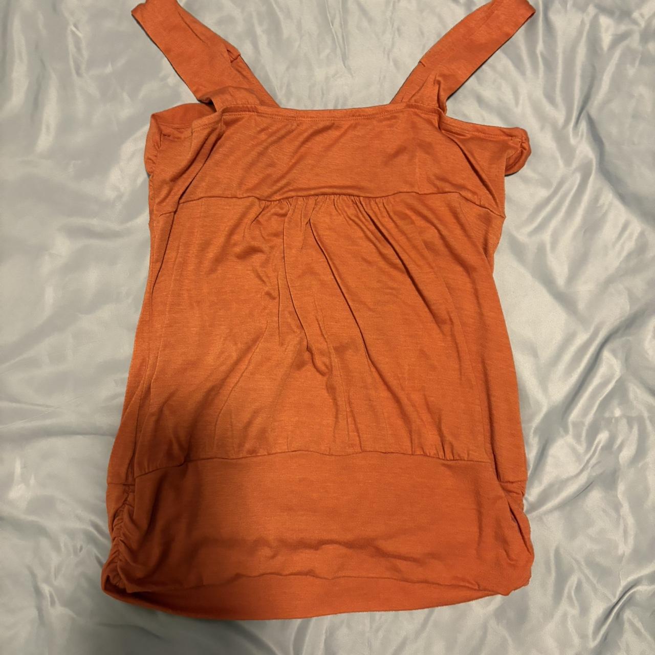 Orange beaded top with rhinestones #glamour | Depop