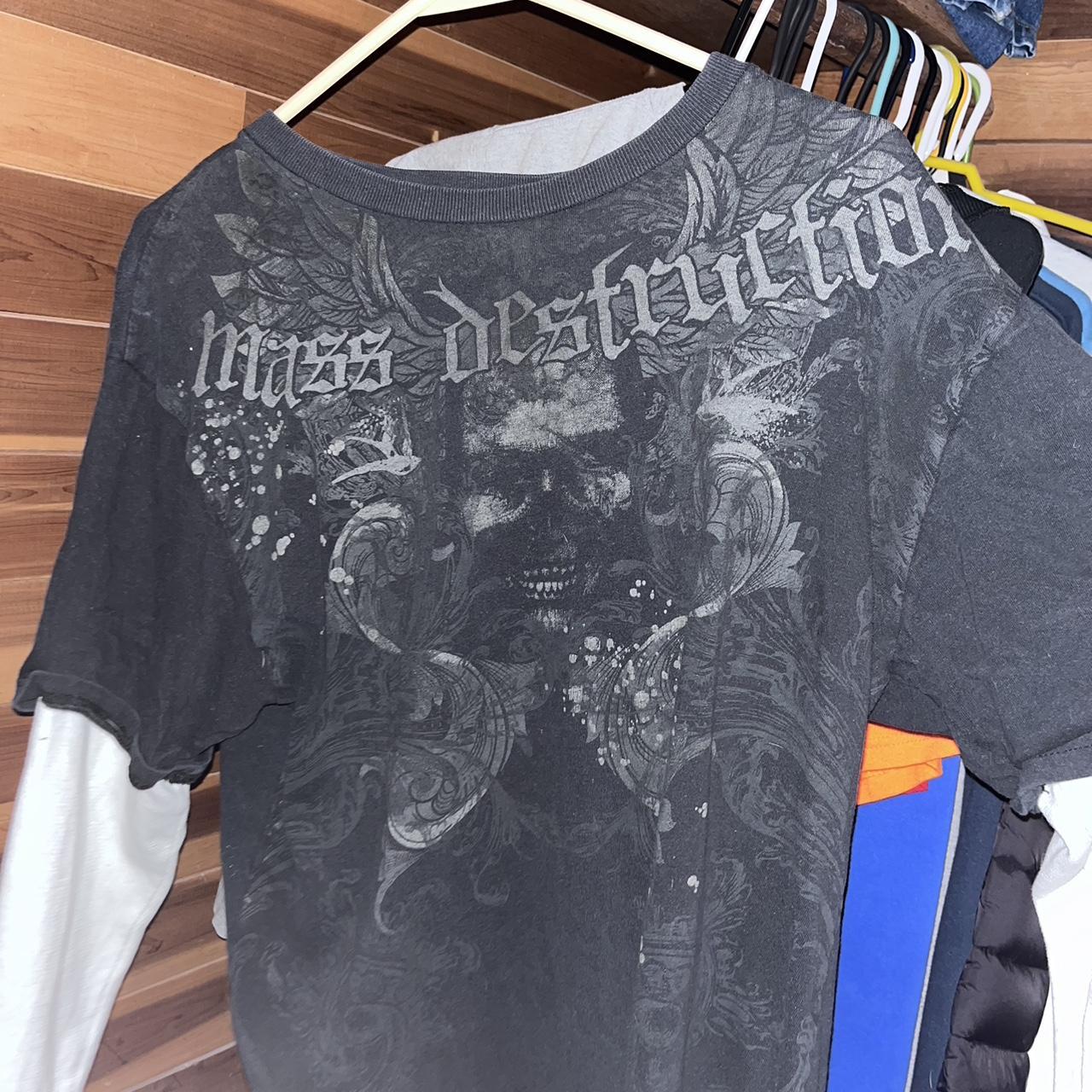 Y2K mass destruction shirt Layered - Depop