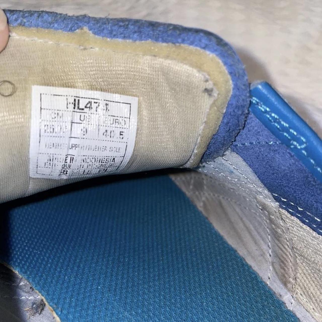 ASICS Men's Blue and White Trainers | Depop