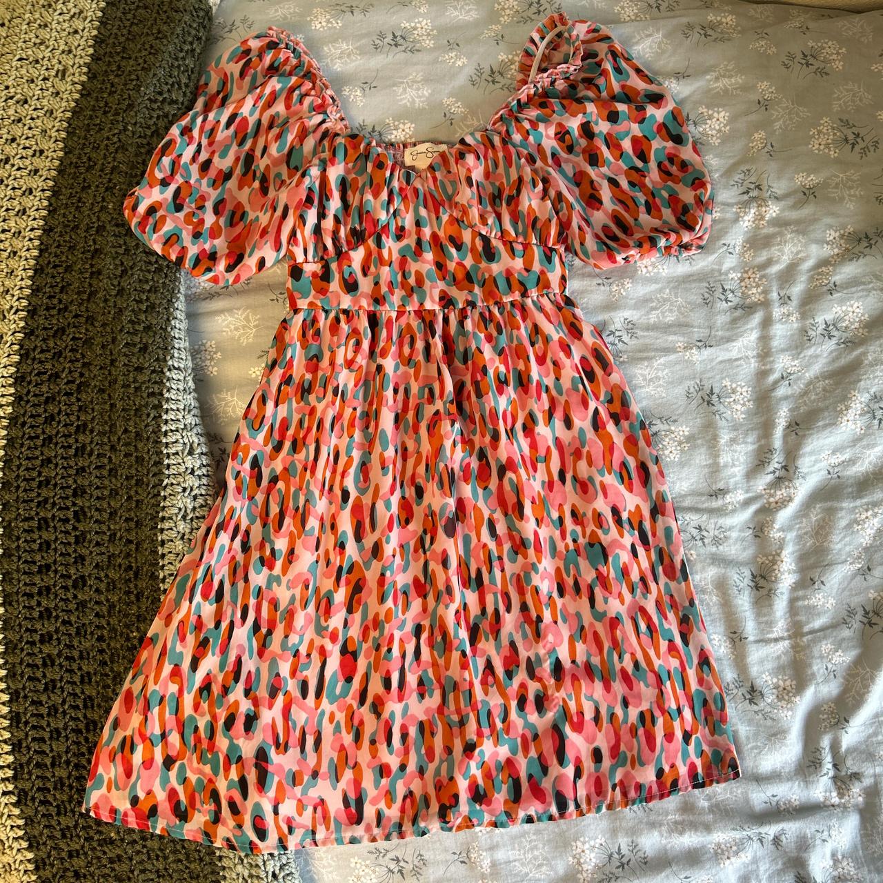 Jessica Simpson mini dress women’s size XS pink,... - Depop