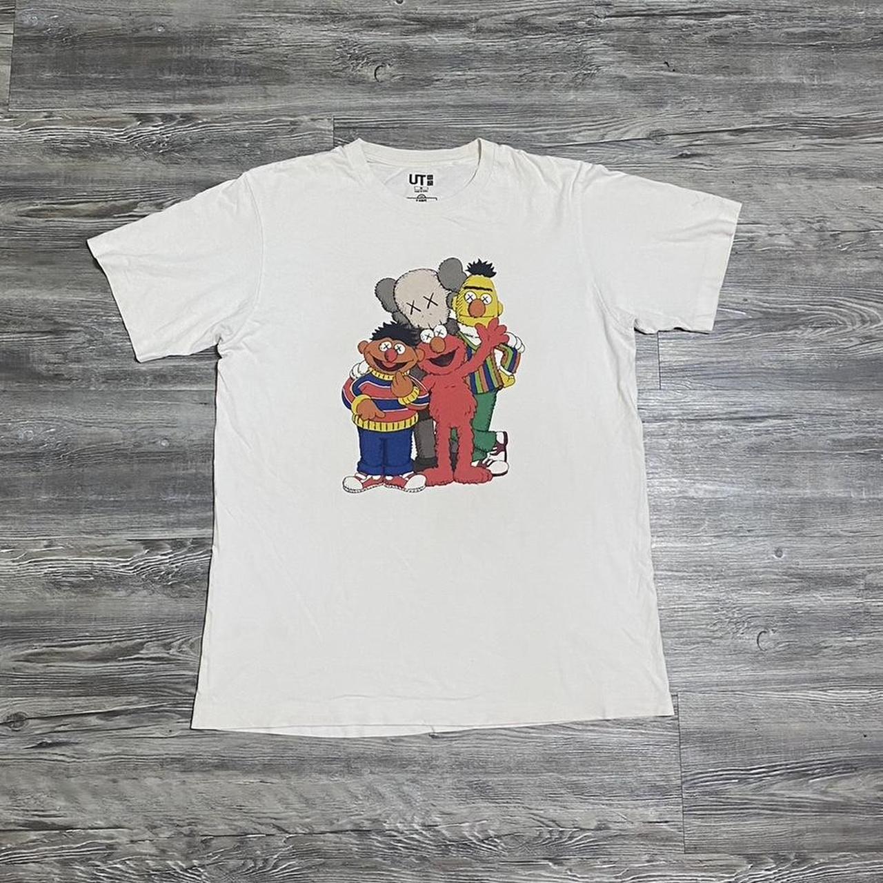 Kaws Men's White T-shirt | Depop