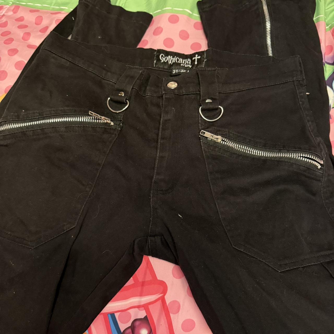 gothicana UK goth emo studded d-ring pants | Depop