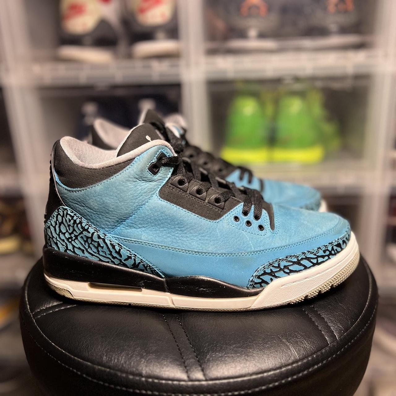 Air Jordan Retro 3s “Powder Blue” Sz 9 No box Worn... - Depop