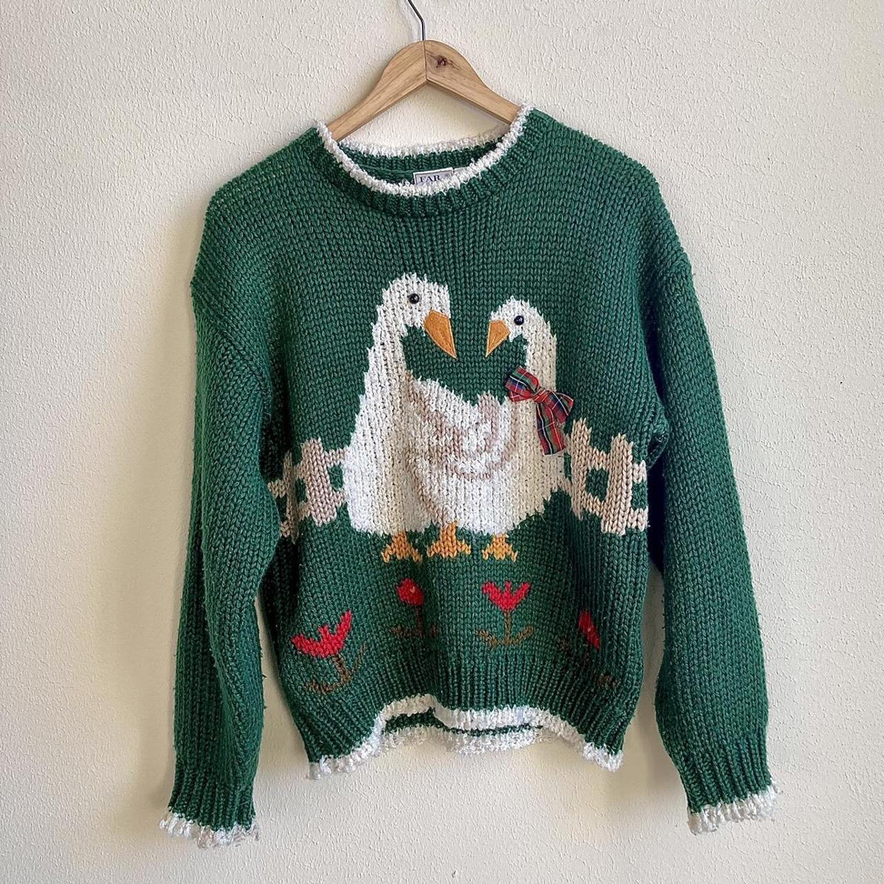 #Grandma Knit Sweater Medium Length 22 ... - Depop