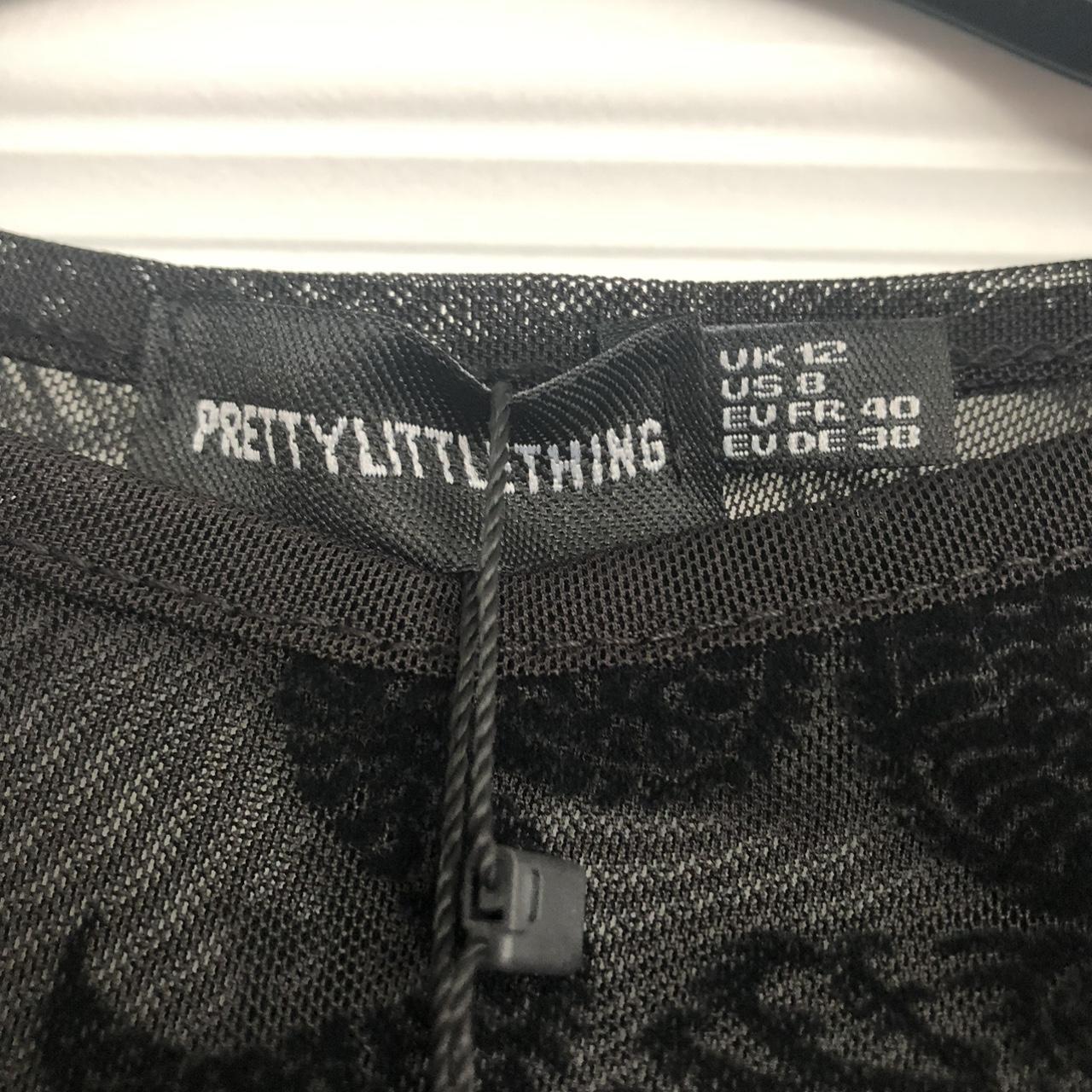 🐉 PRETTY LITTLE THING 🐉 Black mesh dragon top by... - Depop