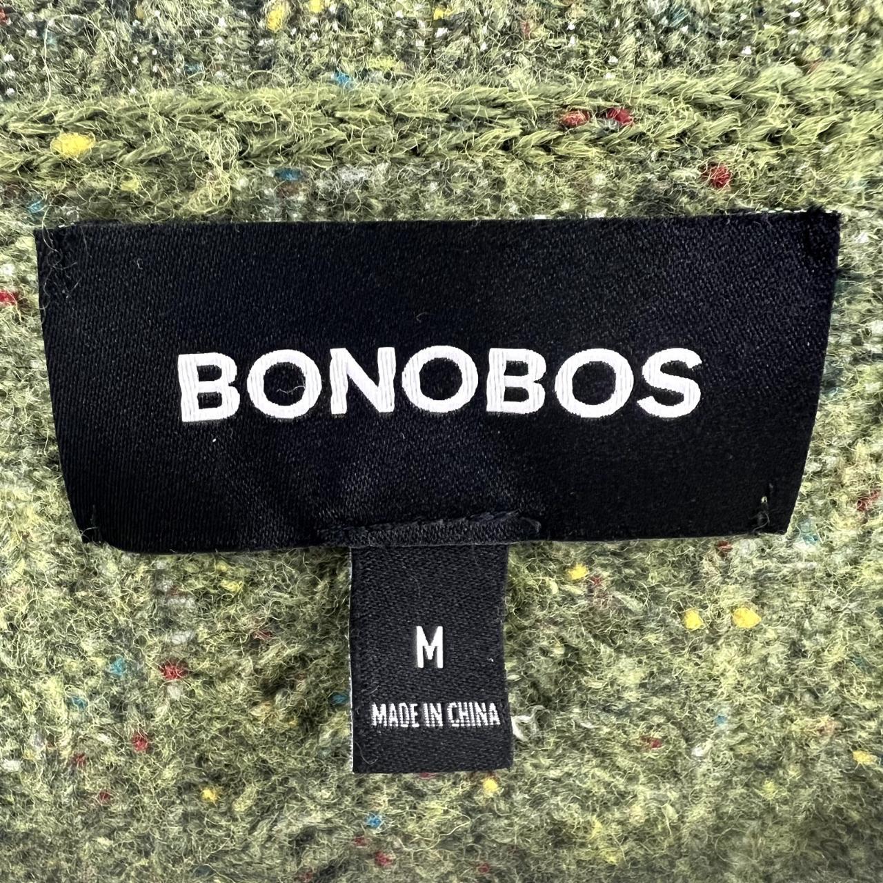 Bonobos Donegal Cable Crew Neck Wool Blend Green... - Depop