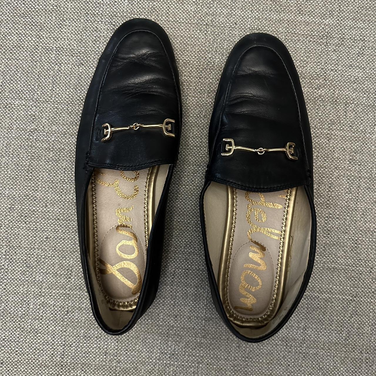 Sam Edelman black leather loafers Soles a bit worn... - Depop