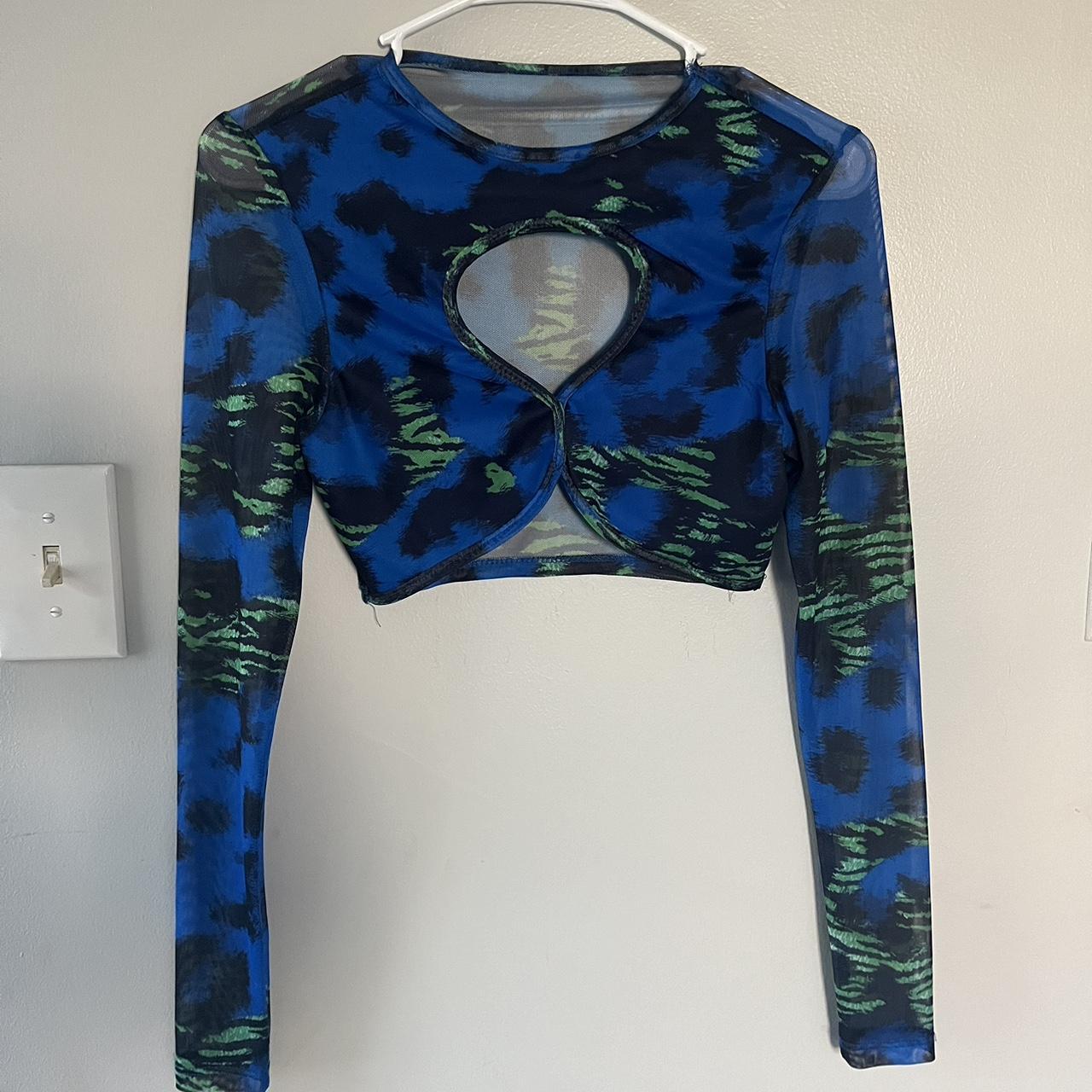 Long sleeve multicolor crop top - dm for more pics - Depop