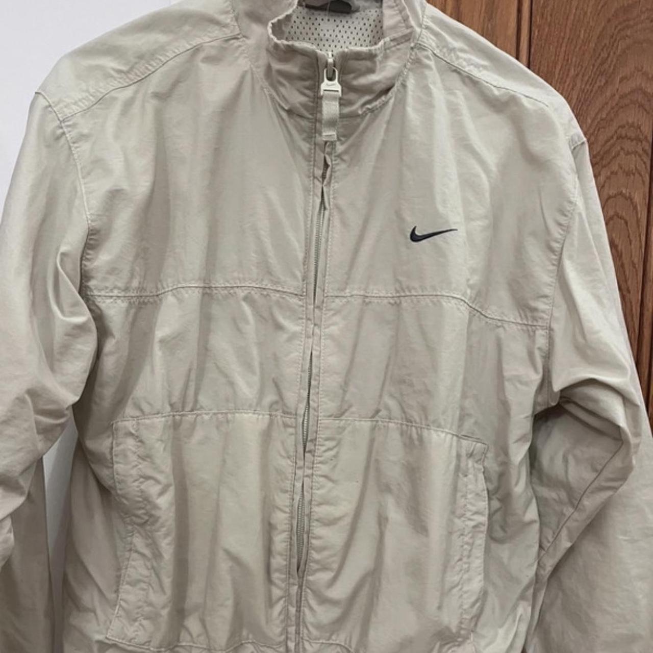 Vintage Nike Beige Windbreaker jacket Perfect... - Depop