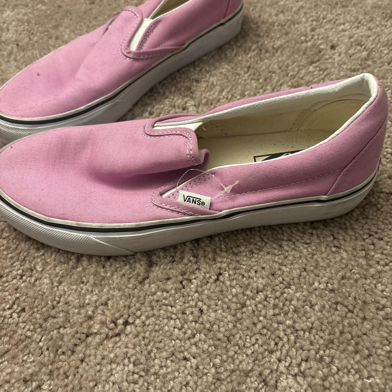 Pink / lilac Vans slip on trainers | Depop