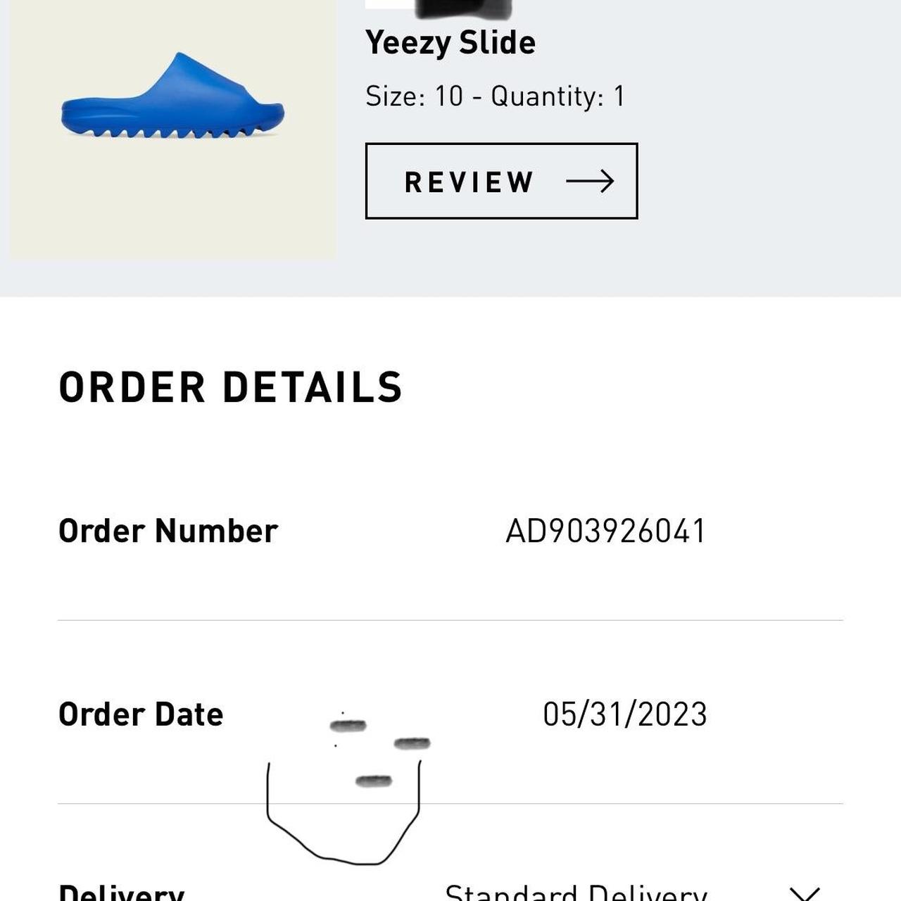 YZY SLIDE CONFIRMED AZURE - Depop