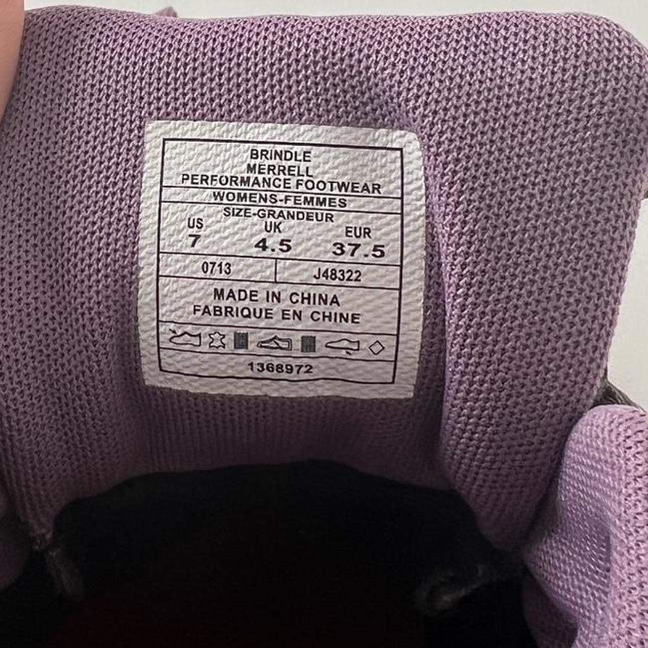 Merrell brindle purple and brown mid hiking boots.... - Depop