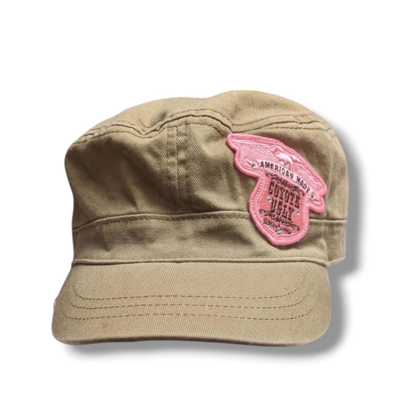 Coyote Ugly Khaki Army Hat with pink patch. Super... - Depop