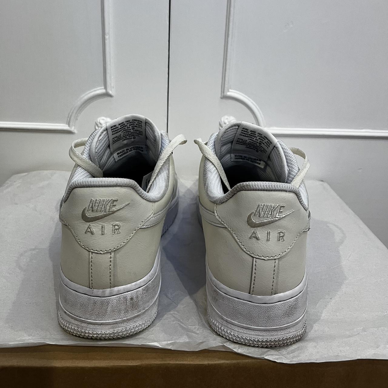 Nike Air Force 1 Cream/White Size 8 - Depop