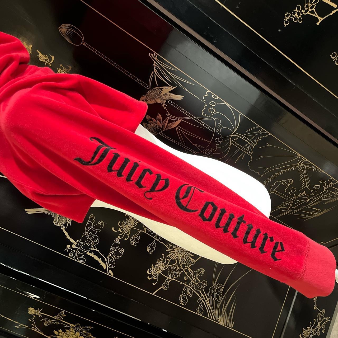 Juicy Couture black label. red velvet ultra cropped... - Depop