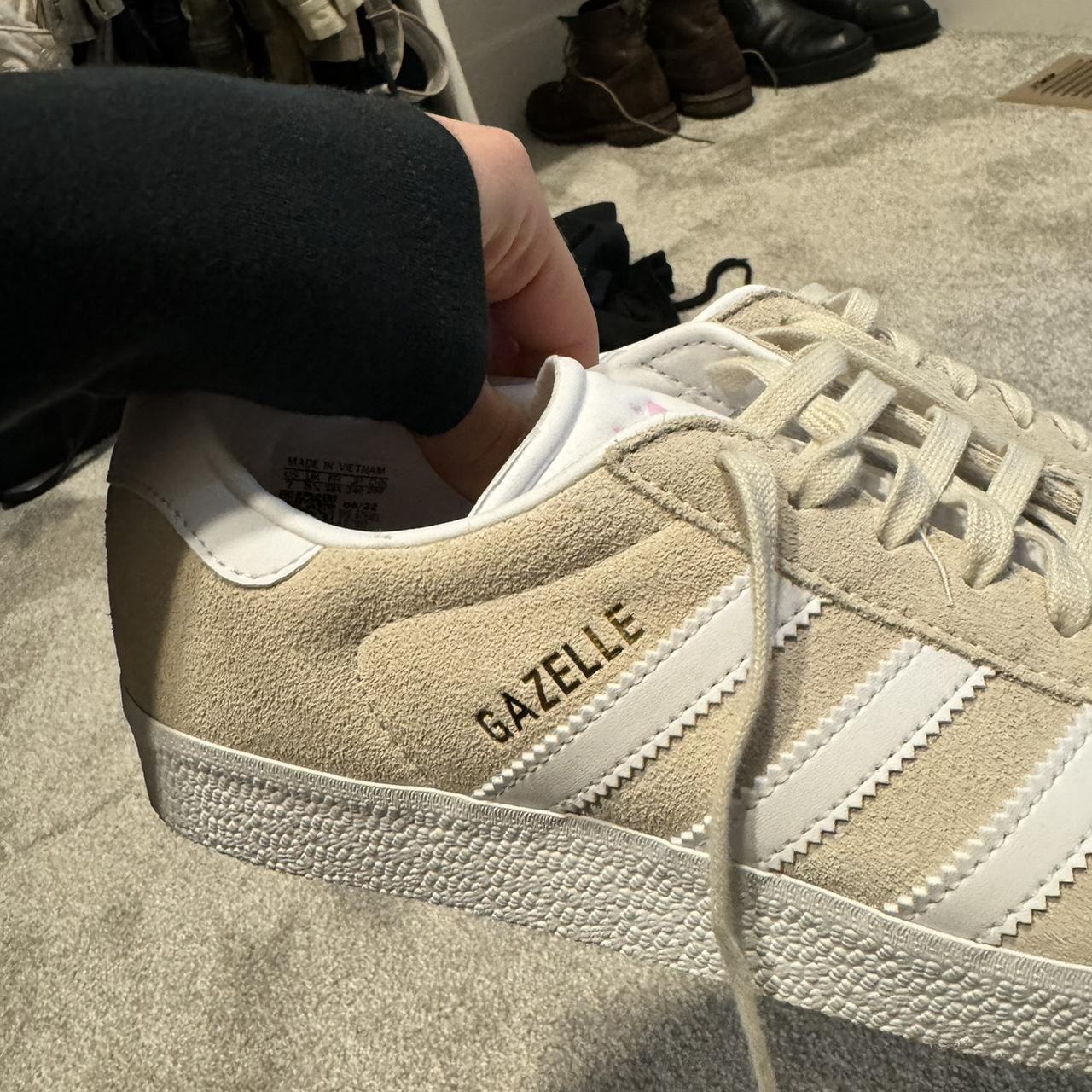 Adidas Gazelle Super popular cream colored... - Depop