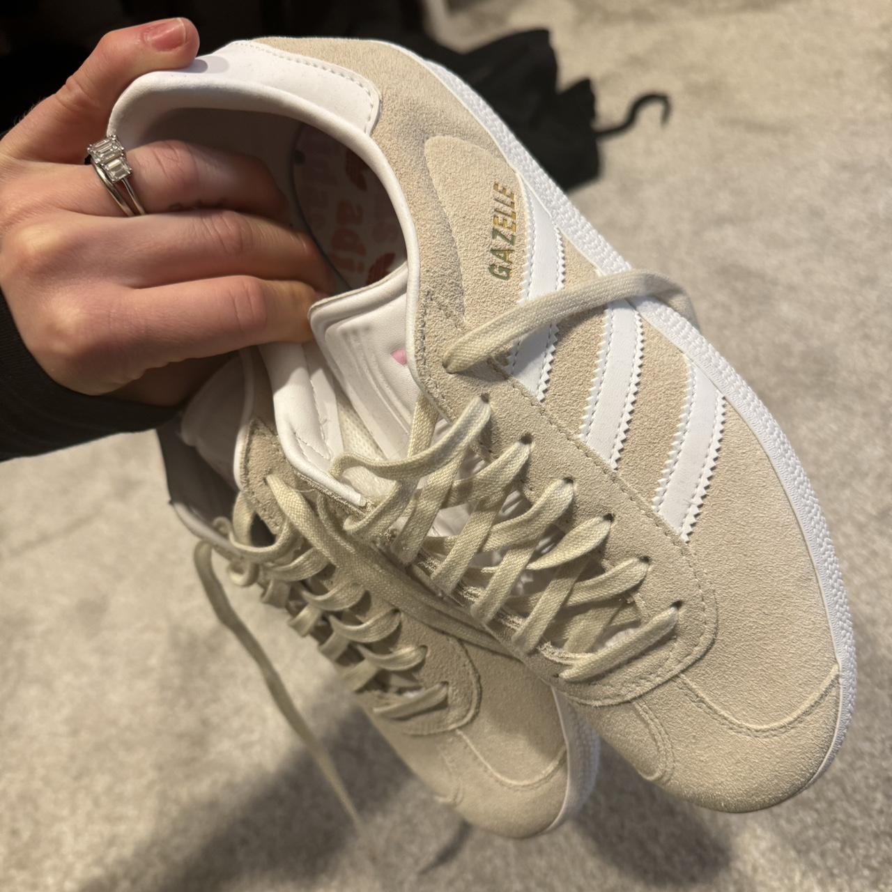 Adidas Gazelle Super popular cream colored... - Depop