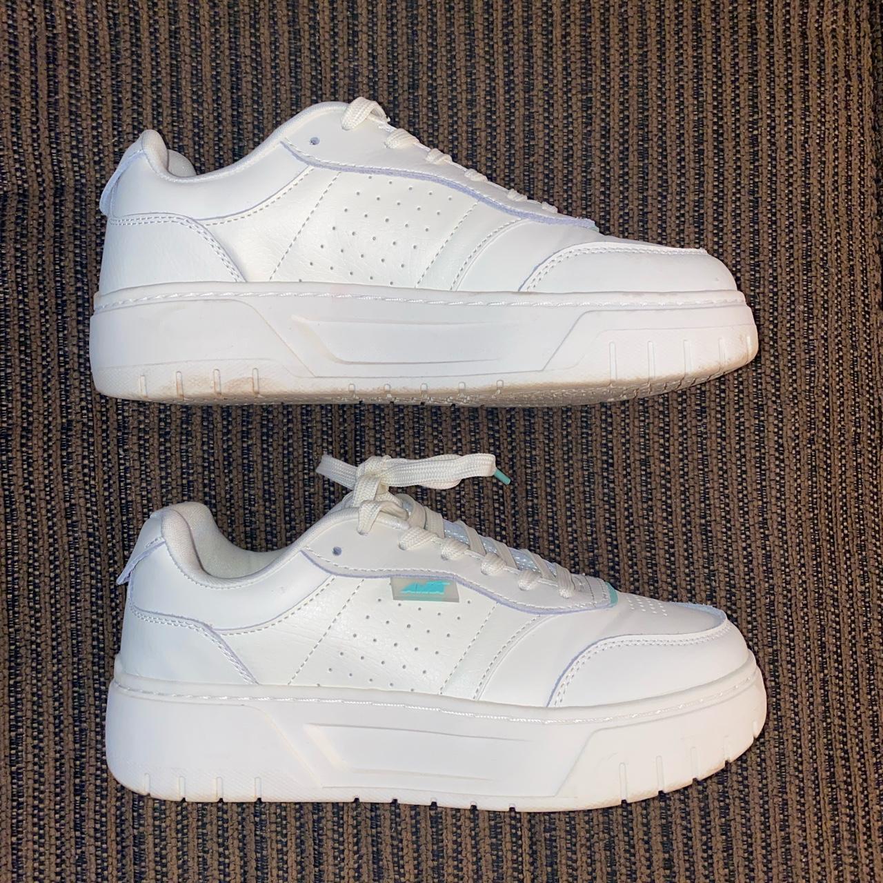 💿 super cute chunky white sneakers 💿 • super... - Depop