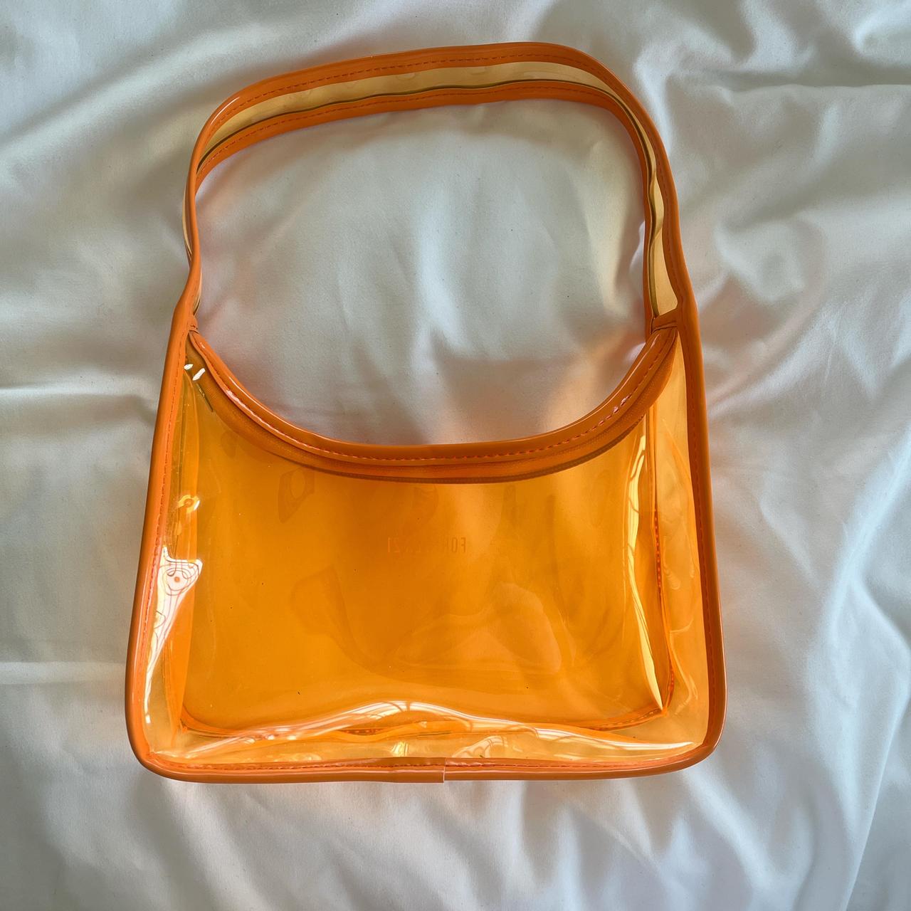 cute festival clear orange hand bag! forever 21 - Depop