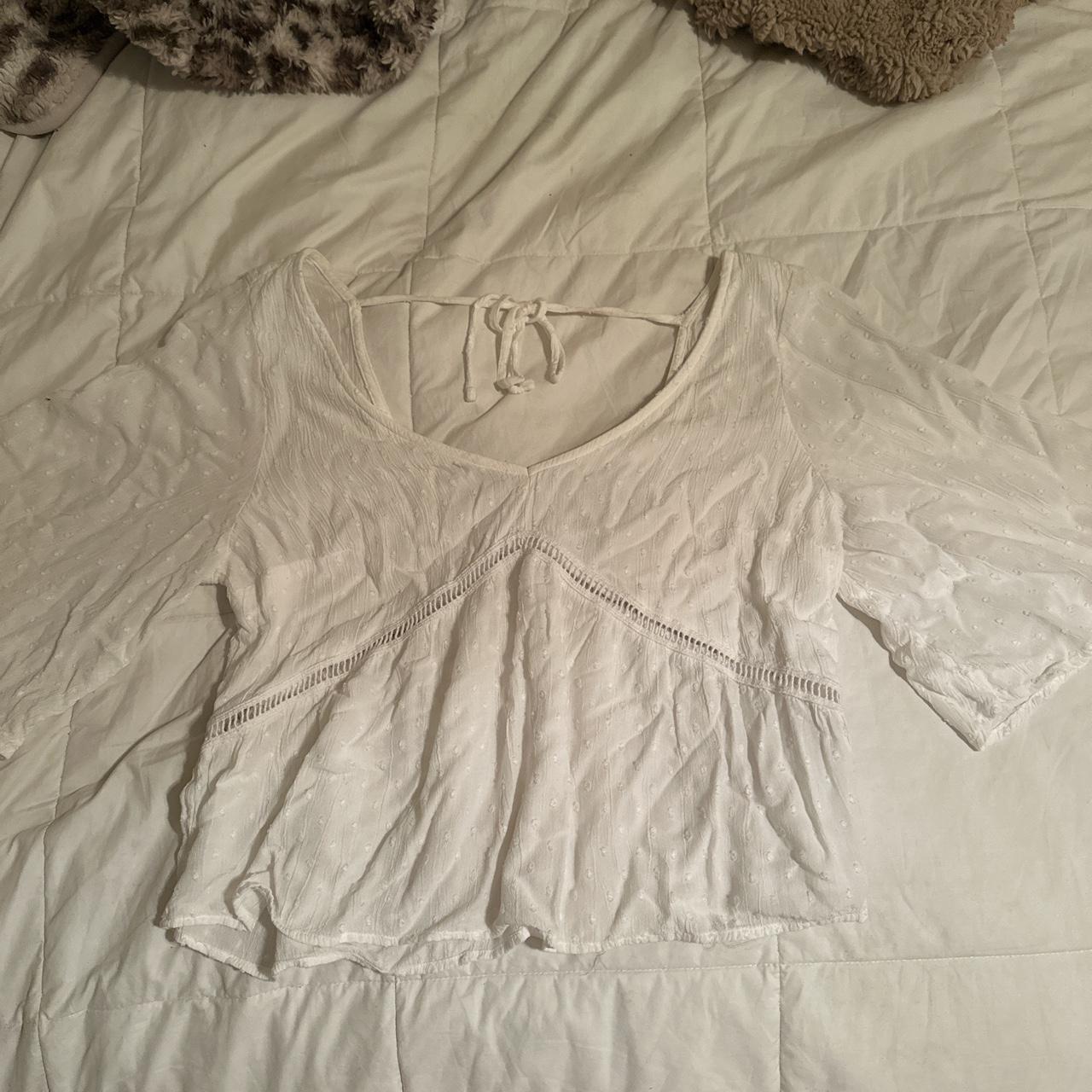Hollister open back flowy top - Depop