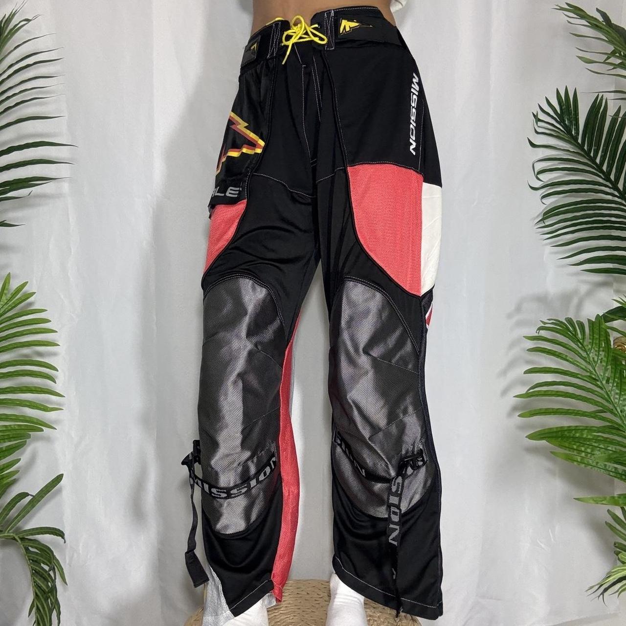 Vintage motorcycle racing pants. Gunmetal knee... | Depop