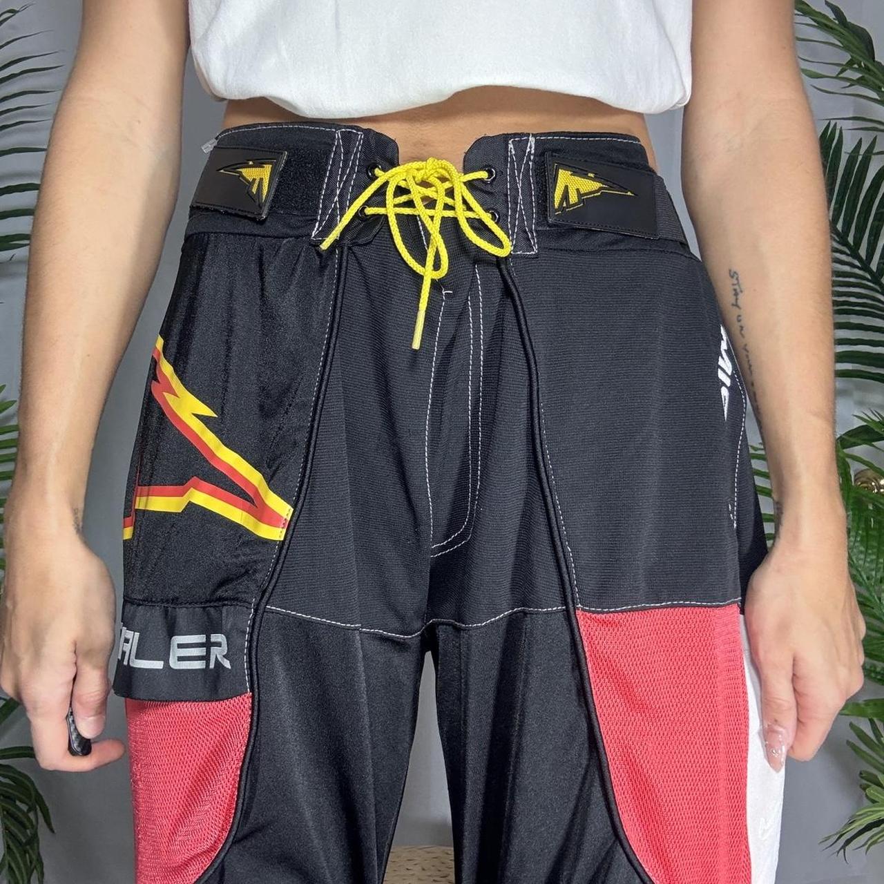 Vintage motorcycle racing pants. Gunmetal knee... | Depop