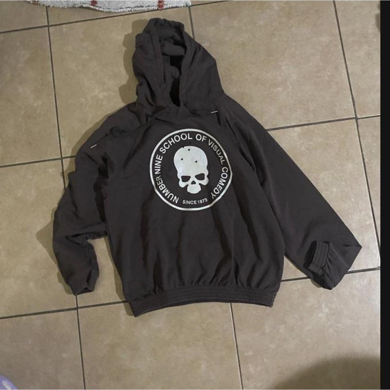 Number Nine Skull Hoodie size medium throw a offer - Depop